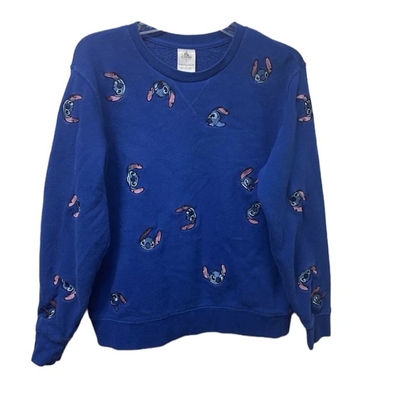Disney | Sweaters | Disney Lilo Stitch Rare All Over Embroidered Blue ...